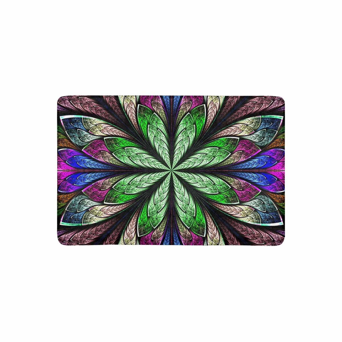MKHERT Multicolor Beautiful Fractal Flower in Stained Glass Window ...