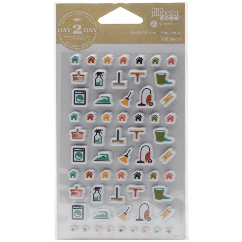 Day 2 Day Planner Puffy Stickers, Household - Walmart.com