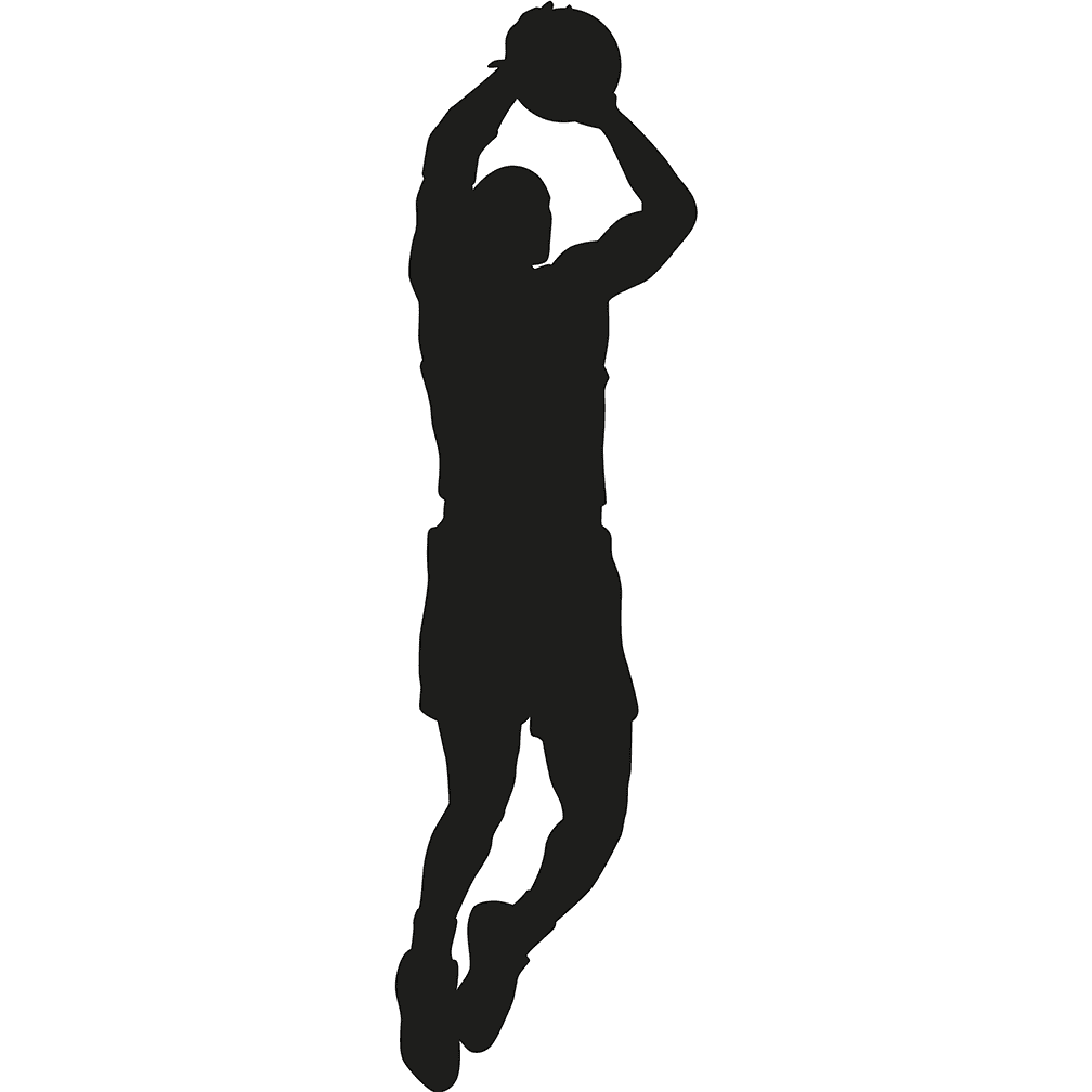 Basketball Player Shooting Hoops Silhouette Cardboard Cutout Standee ...