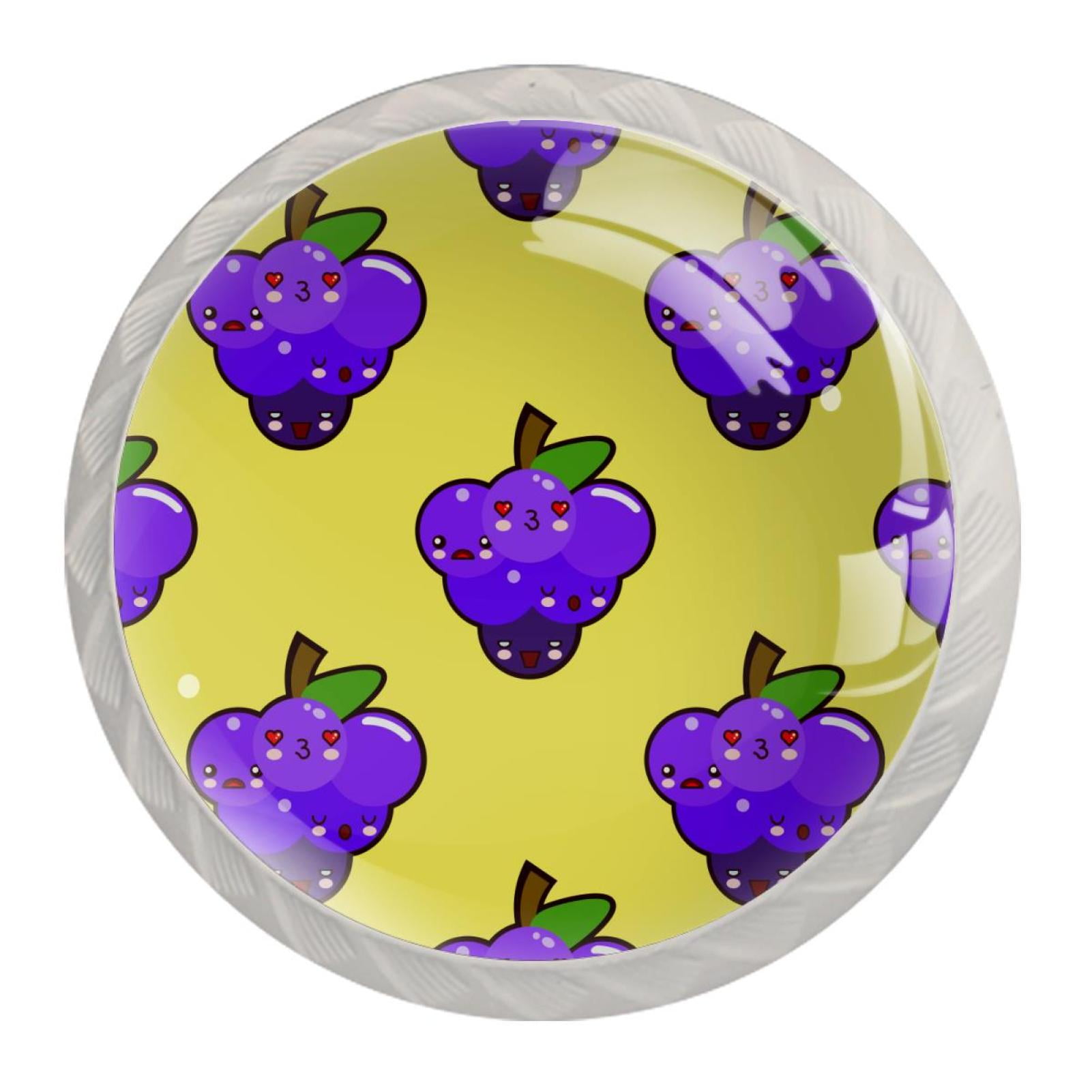 4 Pcs Grape Fruit Knobs for Kitchen Cabinet Cupboard Dresser Bookcase ...