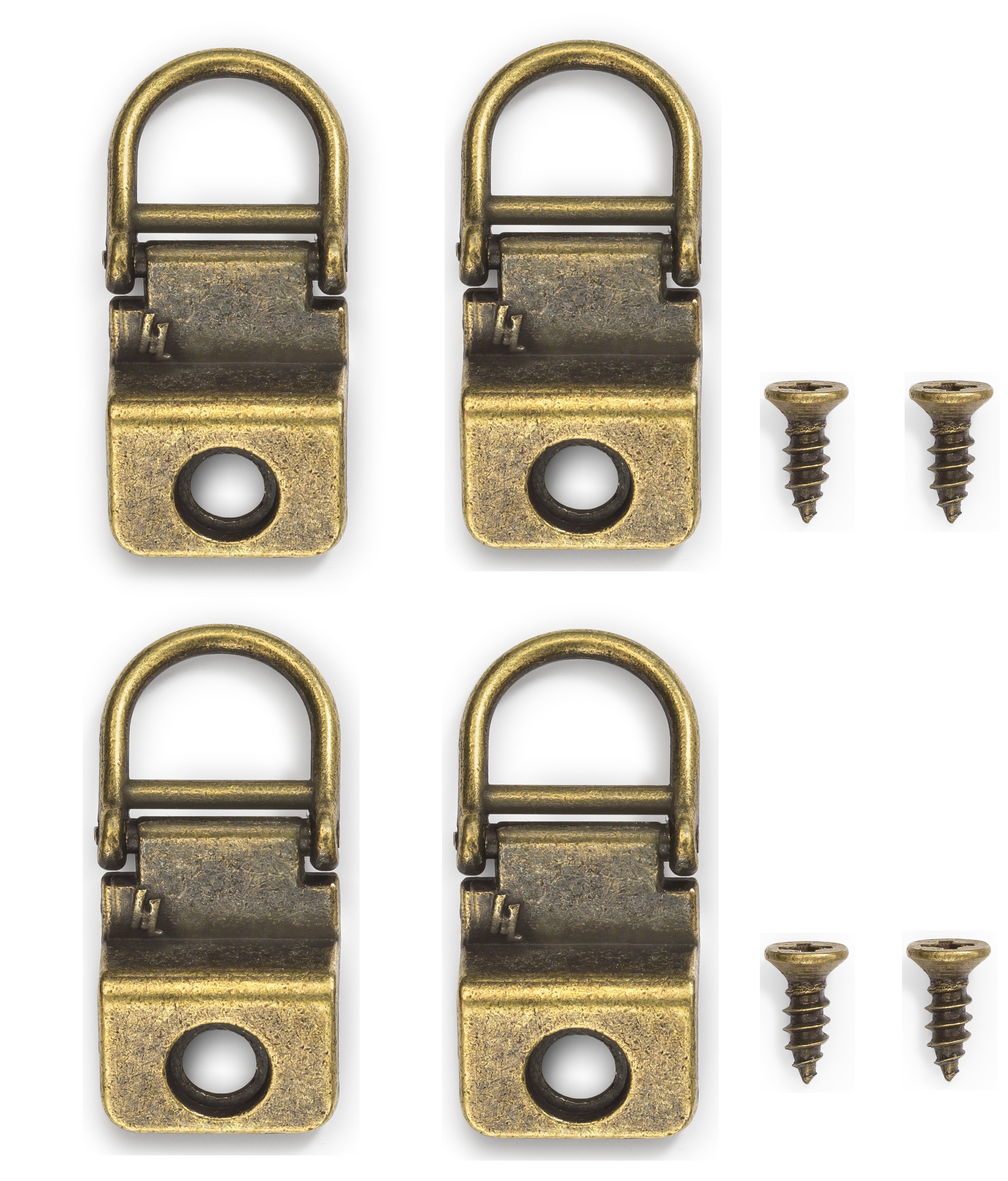 HangZ 10001 25lb. Canvas Wire 1 Hole D Ring (4-Pack) - Walmart.com