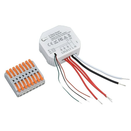 Smart Light Switch Module, Wireless Light Switch 3 Gang Convenient 90 ...
