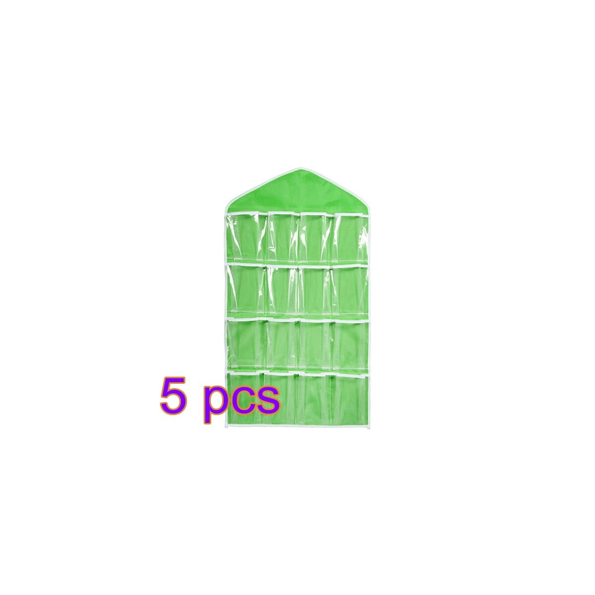 5Pcs Large Clear Pockets Over The Door Hanging Shoe Organizer Pockets ...