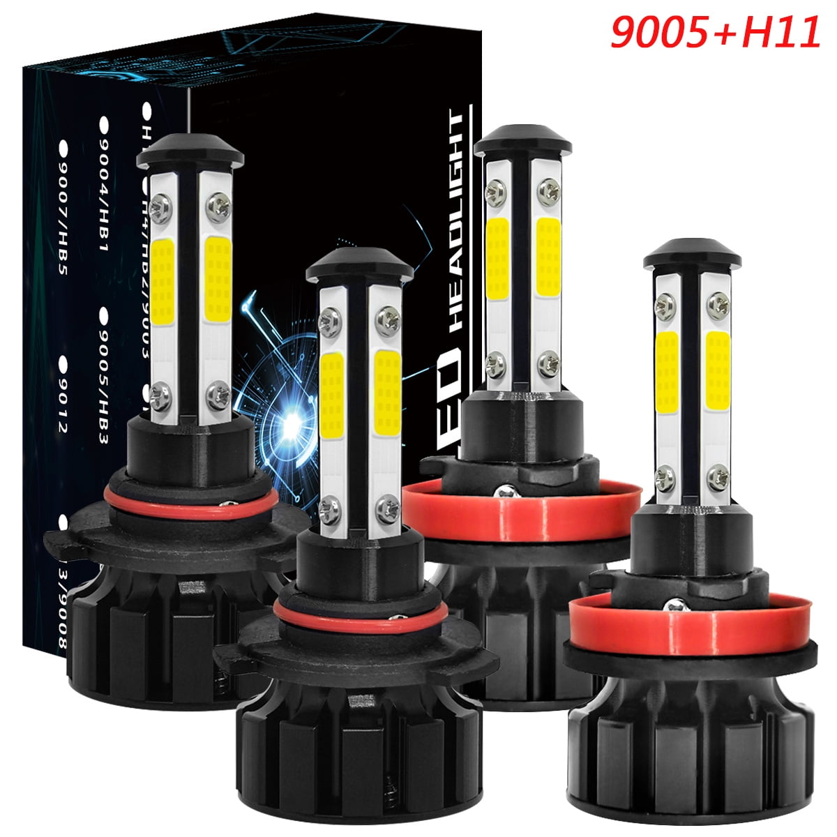 9005 High+H11 Low Beam for Honda Pilot 2006-2018 LED Headlight White ...