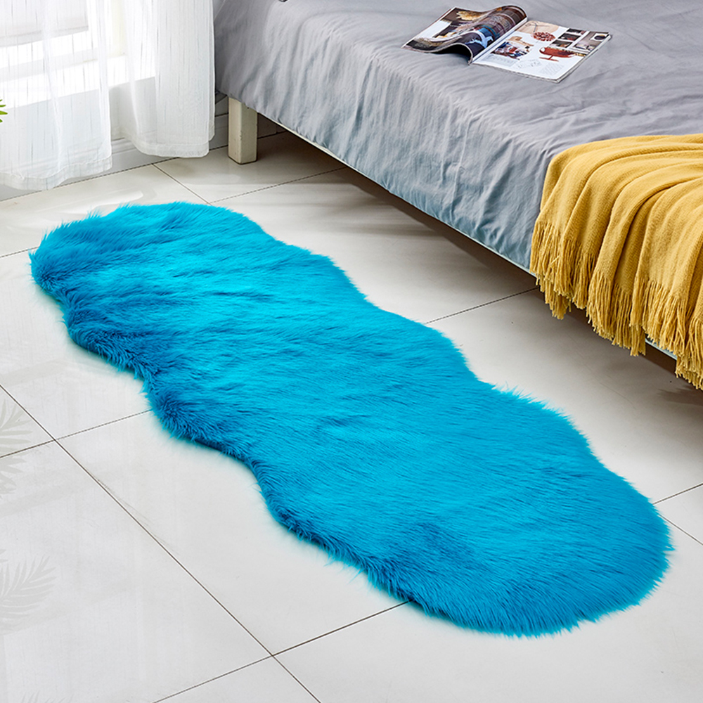 Gadotor Fur Sheepskin Plush Shaggy Area Rug or Running, Washable Long ...