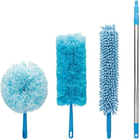 High Reach Microfiber Duster with Extension Pole, 50" Telescopic Pole ...