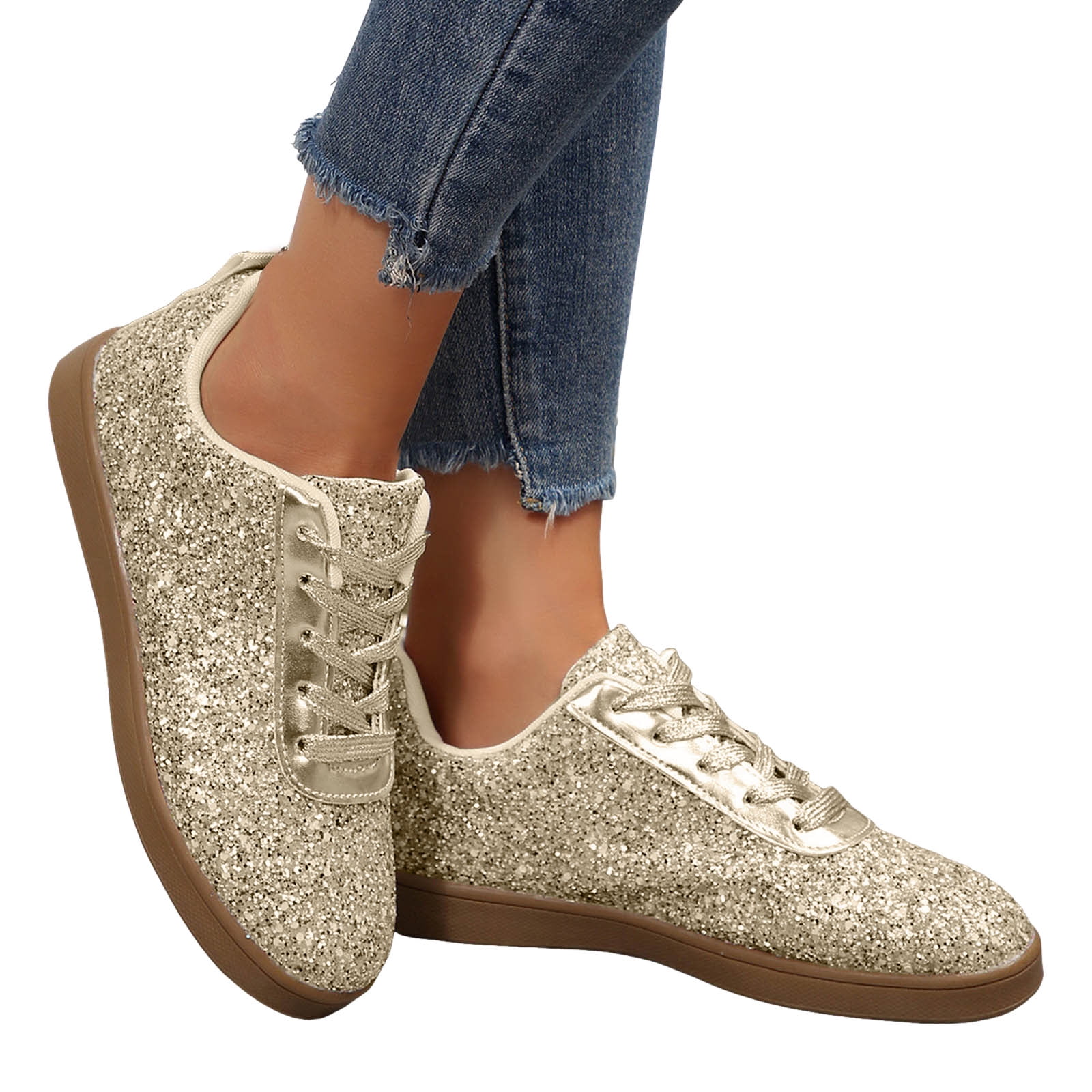Click here for Oyedens Sequin Fashion Sneakers For Women Sparkly... prices