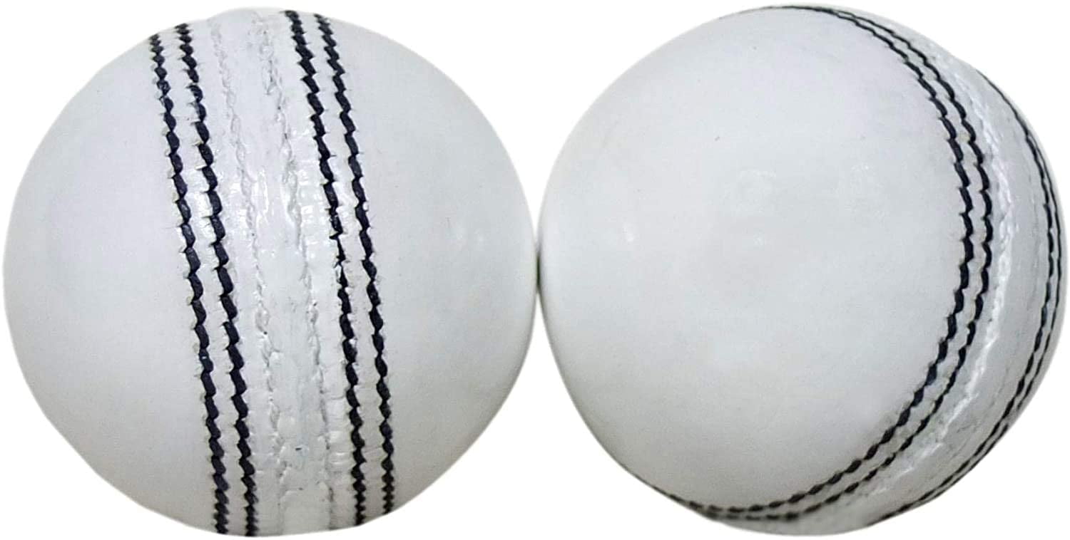Cricket Leather Balls A Grade Handstitched White (Set of 2) - Walmart.com