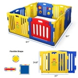 Kidzone Baby Playpen, 8-Panel Safety Gate, Child Activity Center, ASTM ...
