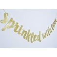 Gold Glitter 'Sprinkled with Love' Banner for Baby Shower, Gender ...