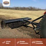 Field Tuff 60" 3 Pt Landscape Yard Rake Attachment for Category 1 ...