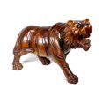 D-Art Collection Traditional Teak/Mahogany Solid Wood Tiger Statue in ...