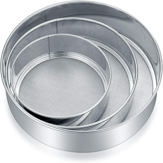 PEACNNG Stainless Steel Flour Sieves, Sieve for Baking, Icing Sugar ...