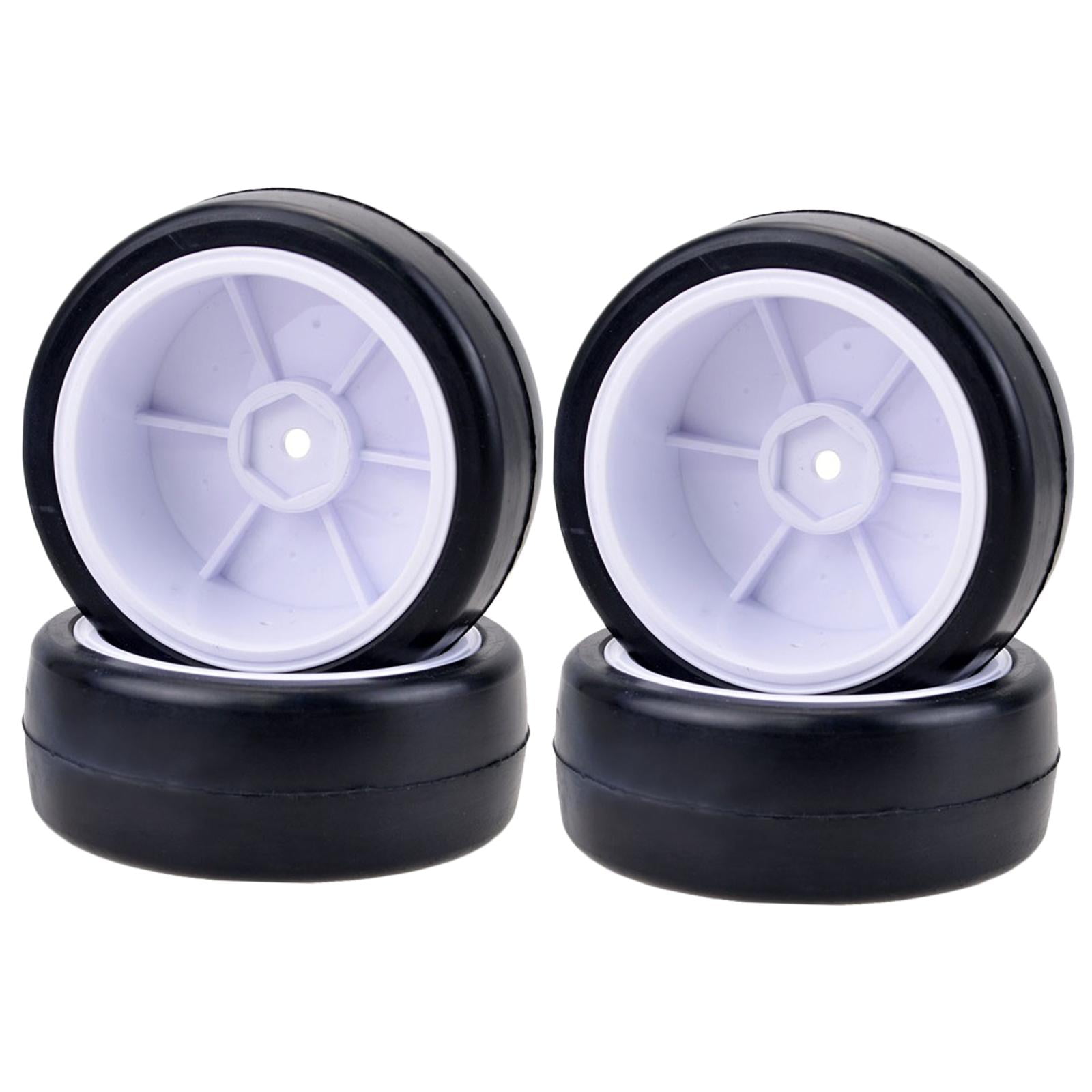 4 PCS RC Tires Hard Wheel Rims 12mm hub for HSP HPI LRP ZD :10 RC ...