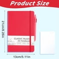 A5 Ruled Hardcover Notebook, Elastic Closure with Pen Holder & Inner ...