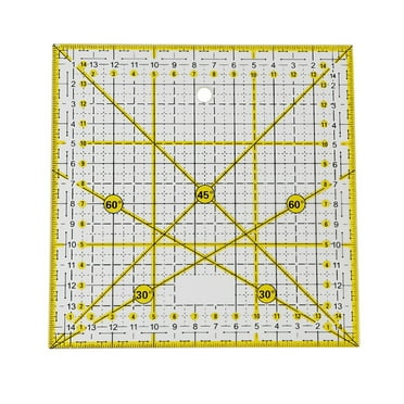 June Tailor Shape Cut 16" x 16.5" Ruler for Rotary Cutting and Quilting ...