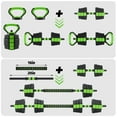 3-In-1 Octagonal Adjustable Dumbbell Set of 2, 66 Lbs Weights with Anti ...