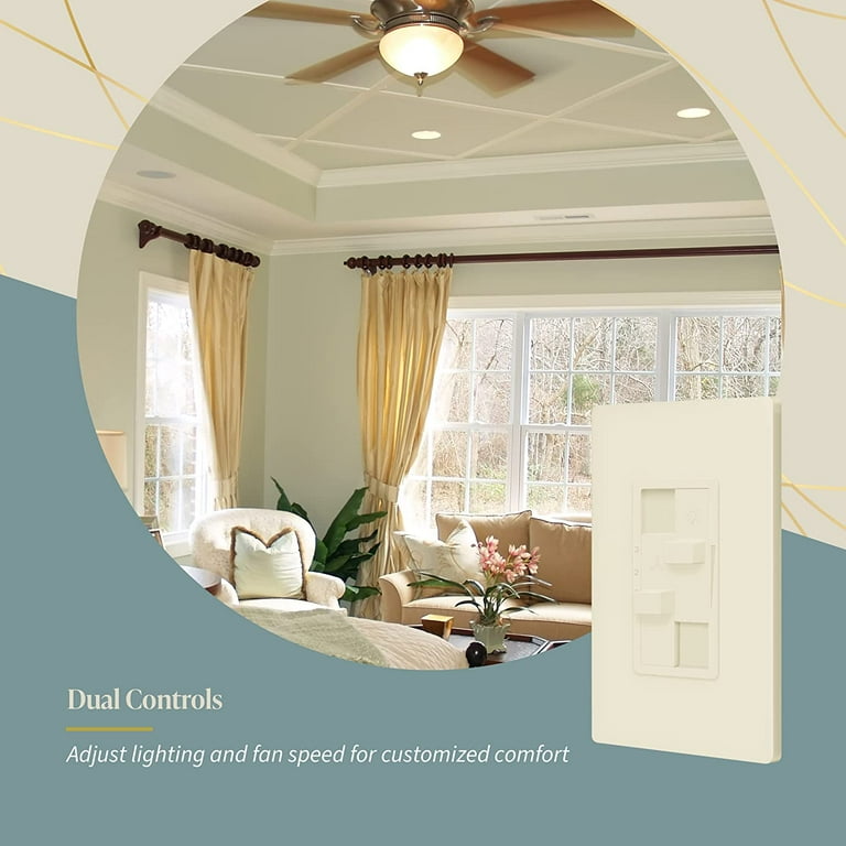 Dual Ceiling Fan And Light Dimmer Switch | Shelly Lighting