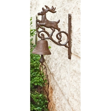 Old Iron Cowboy Western DINNER TRIANGLE Calling Bell Cast Iron Rustic ...