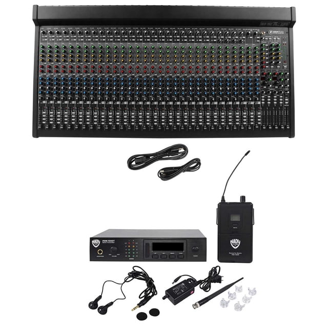 Mackie 3204VLZ4 32-channel 4-Bus FX Mixer w/ USB 3204-VLZ4+Nady In-Ear ...