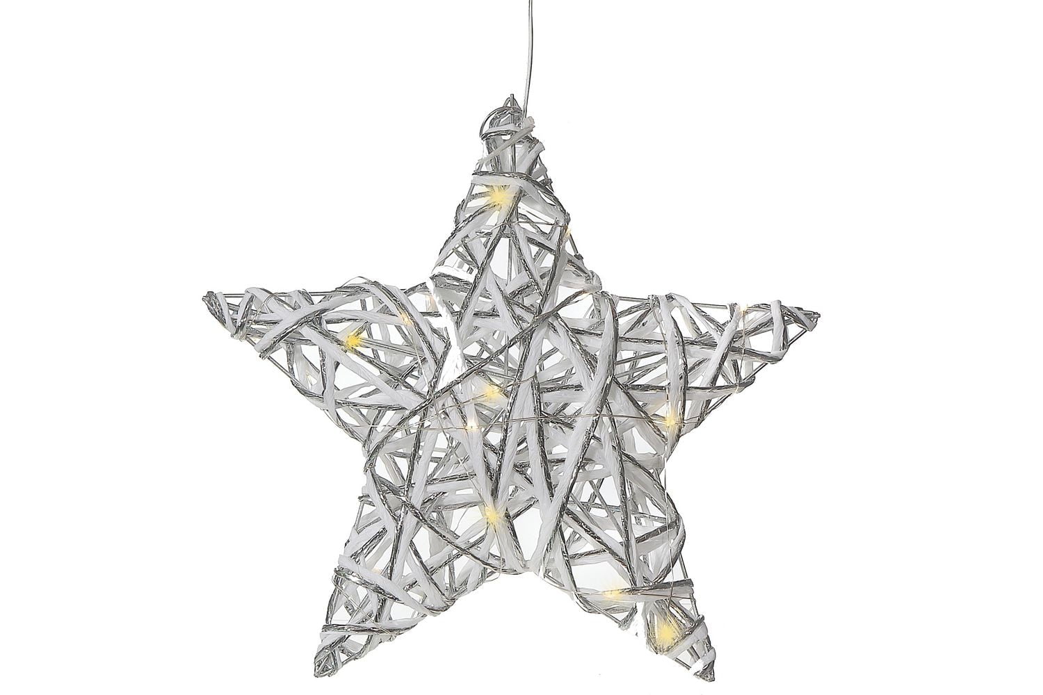 Led White and Silver Paper Star Small 11.42" - Walmart.ca