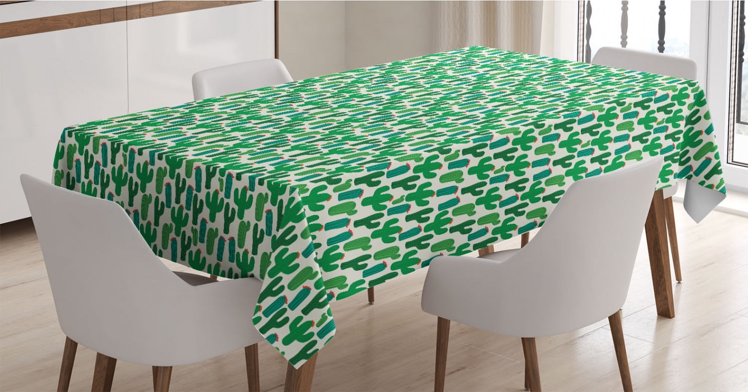 Exotic Tablecloth, Vibrant Nature Themed Foliage Climate Desert ...