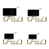 Double L-Shaped TV Stand, Modern Entertainment Center Media Stand with ...