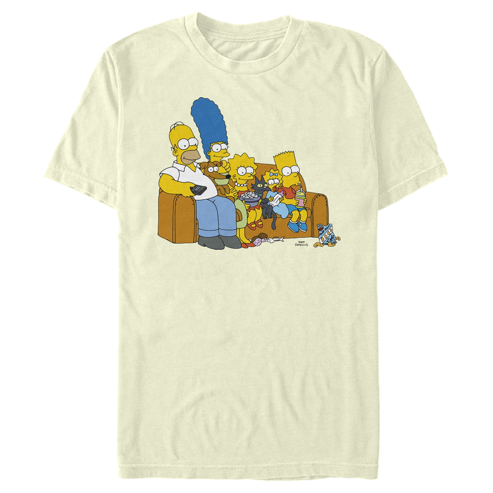 The Simpsons - Men's The Simpsons Classic Family Couch Graphic Tee ...