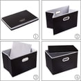 Black L(3-Pack) Fabric Collapsible Storage Cube Organizer Bins ...
