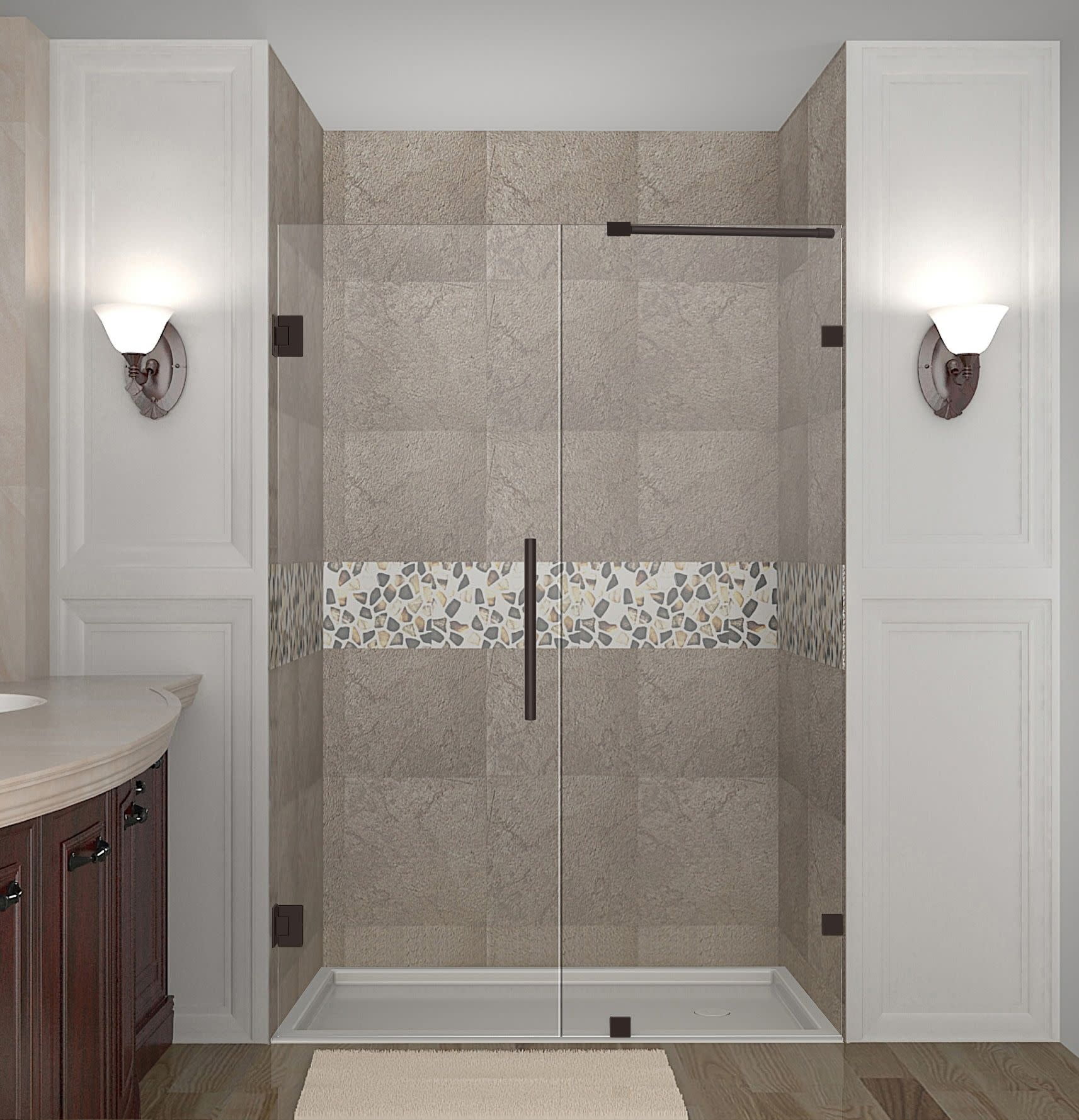 Aston Sdr985 72 10 Nautis 72 Wide X 72 High Frameless Hinged Shower