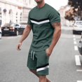 Fozruso Mens Tshirt And Shorts Set 2 Piece Outfits Casual Summer