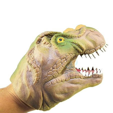 Dinosaur Puppet Vinyl Dinosaur Hand Puppet Realistic Dinosaur Head Hand ...