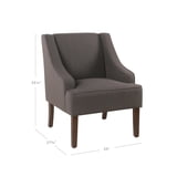 Free Shipping! HomePop Classic Swoop Arm Accent Chair for Living Room ...