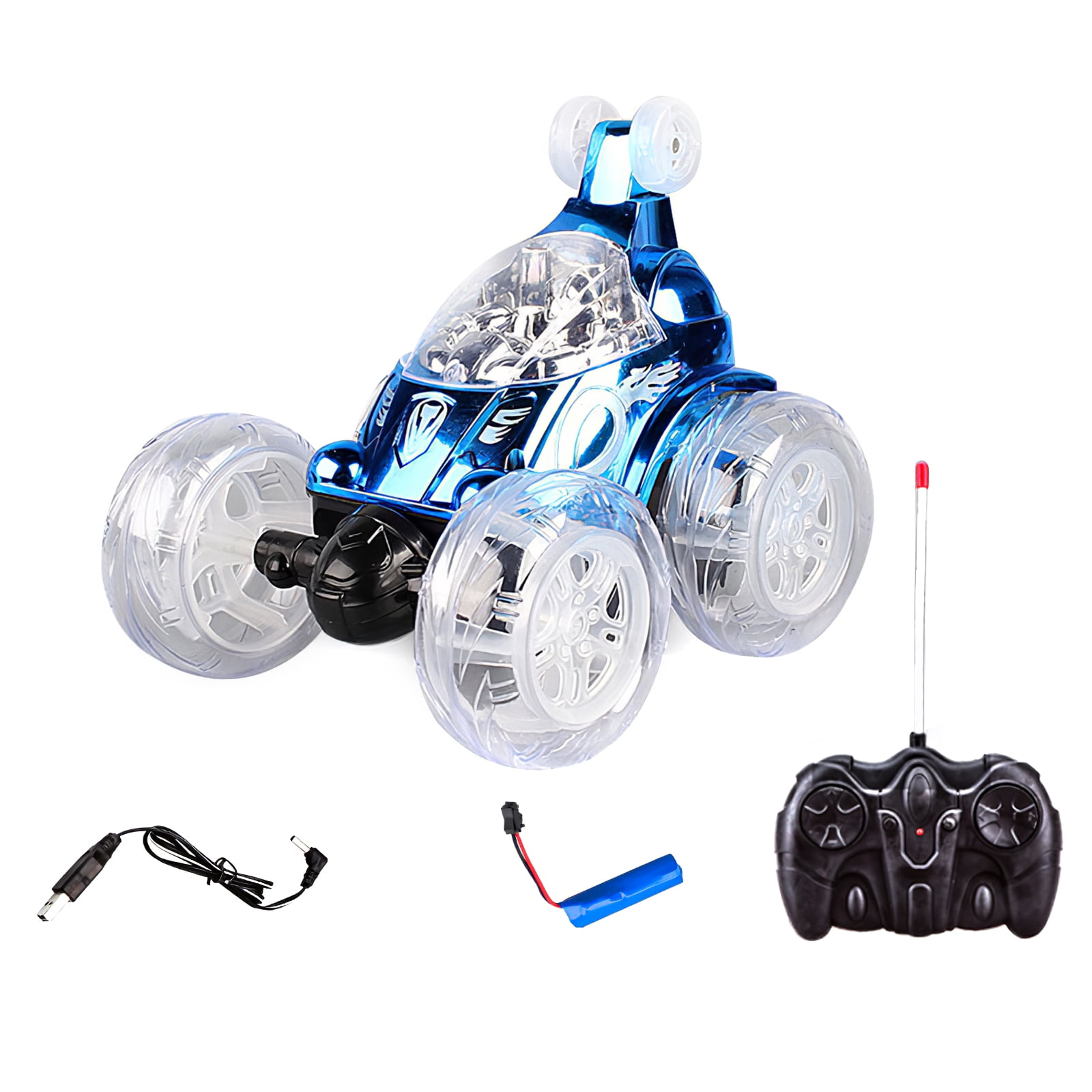 Worallymy Remote Control Stunt Dumper Battery-powered Stunt Car Toy 360 ...