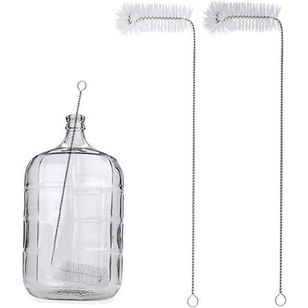2 Pack 26"Carboy Brush, Nylon Bristles and Stainless Steel Handle ...