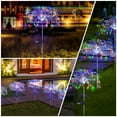 Rirool 6 Pack Solar Garden Lights, 120 LED Firework Lights, Multicolor ...