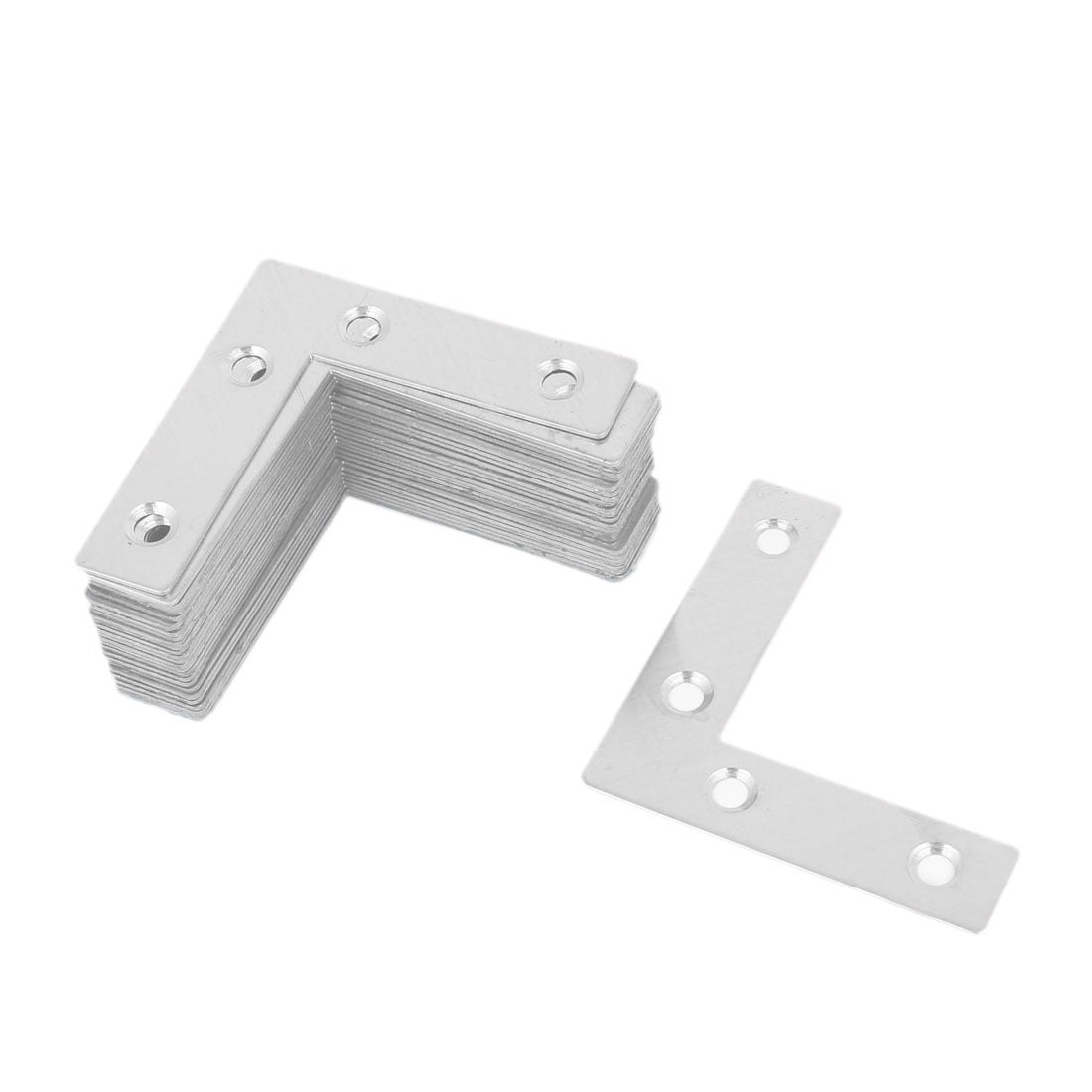 Uxcell 60mm x 60mm Stainless Steel Angle Bracket Brace Flat L Shape ...