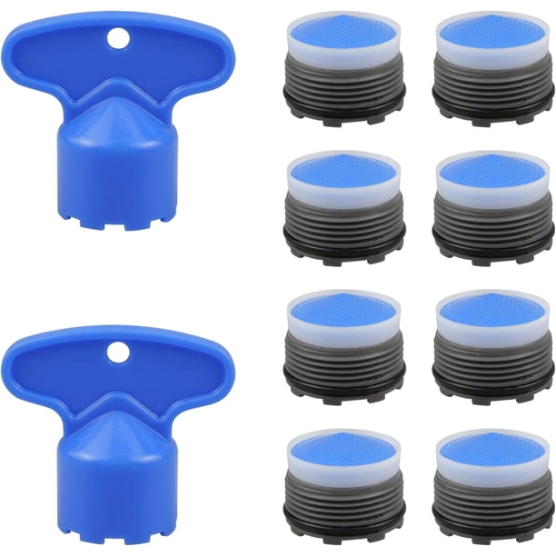 8 Pieces M16 Faucet Aerator with 2 Wrench Plastic Faucet Aerator Faucet ...