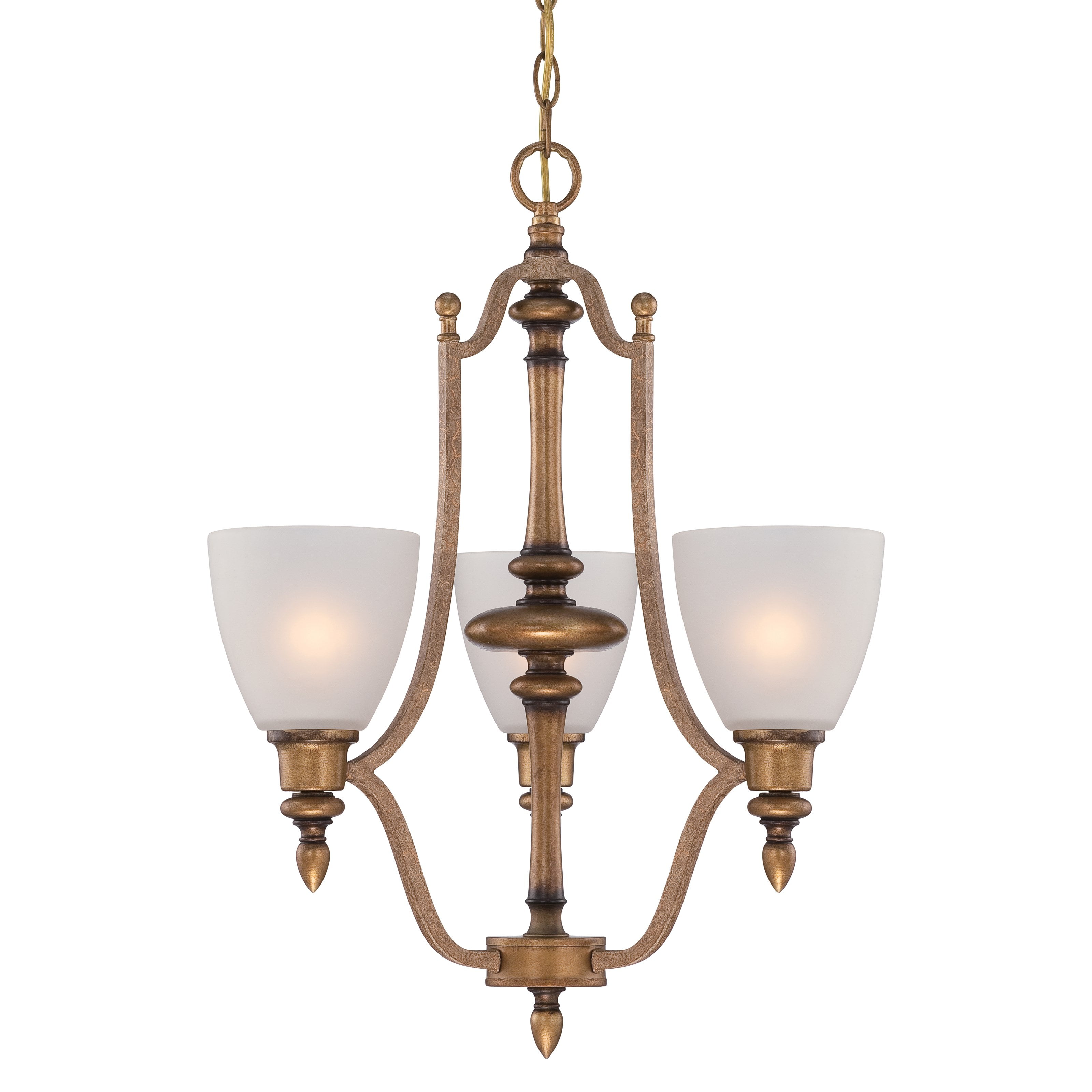 Designers Fountain 85683-ABS Isla 3 Light Chandelier - 19W in. - Aged ...