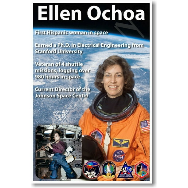 Ellen Ochoa - NEW NASA First Hispanic Woman American Astronaut Space ...
