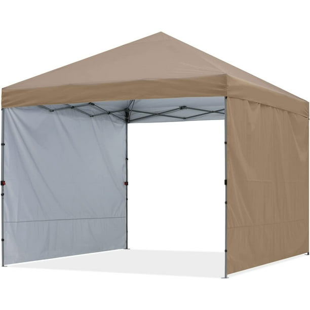ABCCANOPY 10ft x 10ft Easy Pop up Outdoor Canopy Tent With 2 Side Walls ...