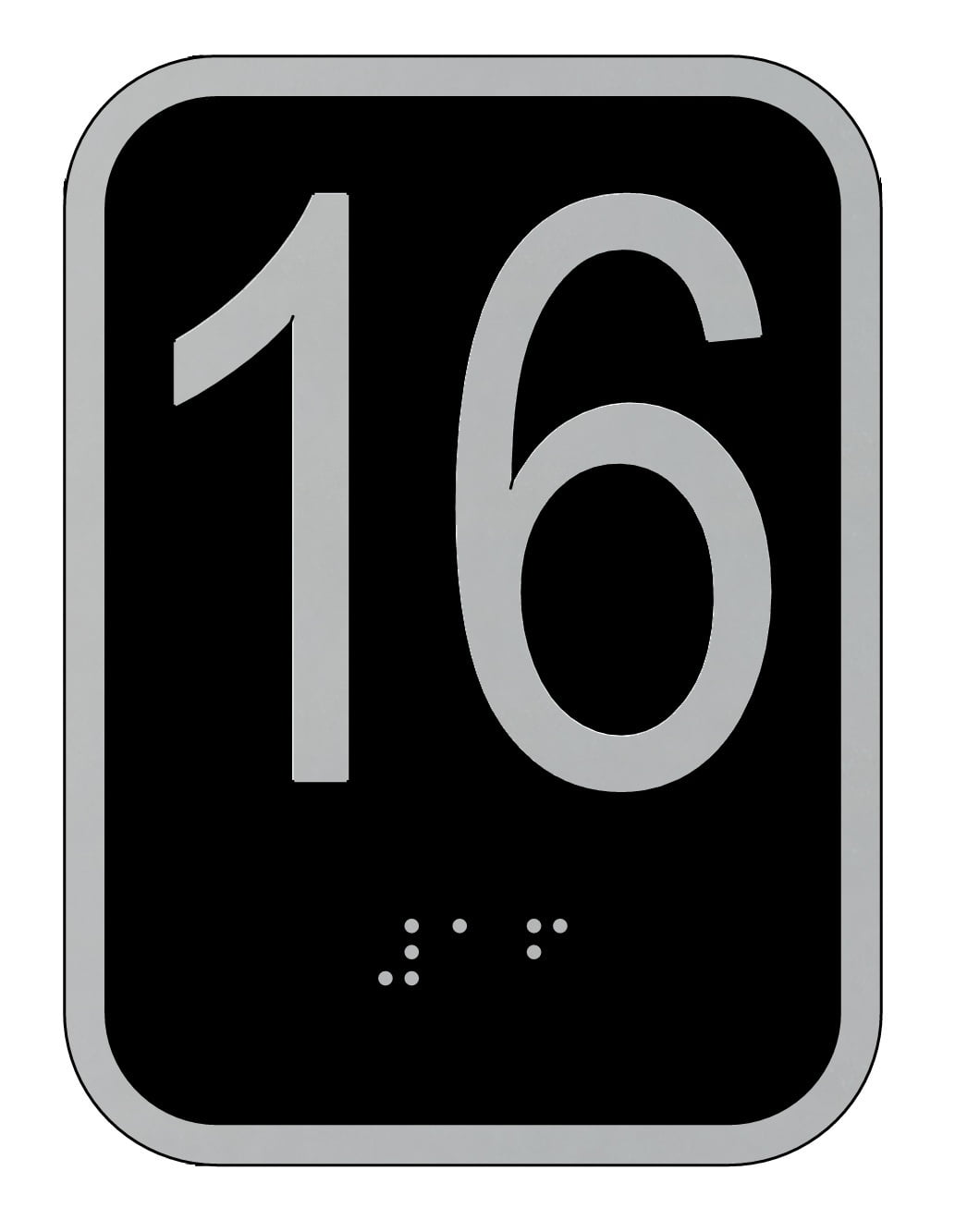 Elevator floor number 16 sign- Elevator Jamb Plate 16 ( 3x4, cast Iron ...