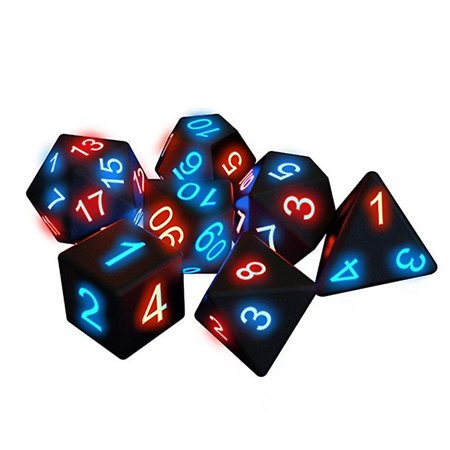7pcs/set The Electronic Dice Electronic Dice Led D20 Glow Led Dices ...