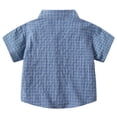 CAIVO Boys Shirts Toddler Short Sleeve Plaid Button Down Shirt, Lapel ...
