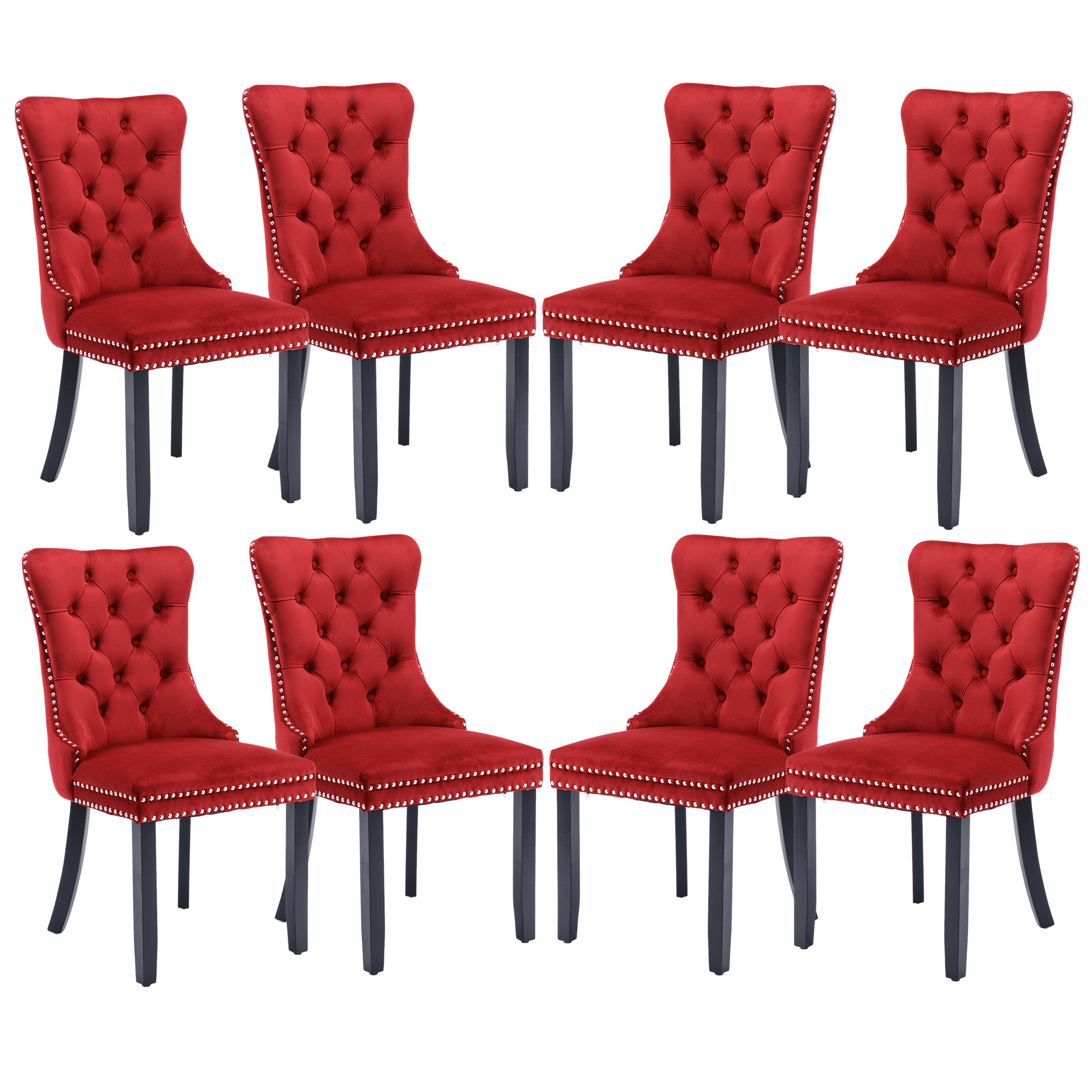 Tufted Dining Chair, Contemporary Velvet Chairs for Dining Room ...