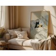 Black Cat Reading in Bed Cozy Bedroom Wall Art Poster Book Lover Decor ...