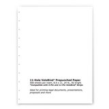 PrintWorks Professional Prepunched Paper, 8.5 x 11, 20 lb., Velobind 11 ...