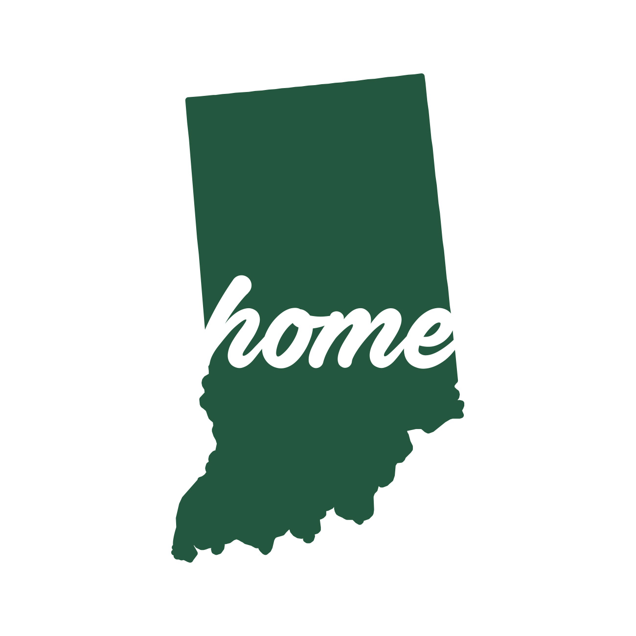 Indiana Home Sticker Decal Die Cut - Self Adhesive Vinyl - Weatherproof ...