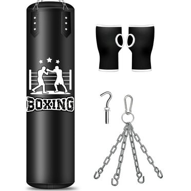 IRON BAR Heavy Bag Full Kit Boxing Punching Bag with Gloves Unfilled ...