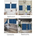 Blue Black Striped Swirl Short Blackout Curtains 30 Inch Long,Optical ...